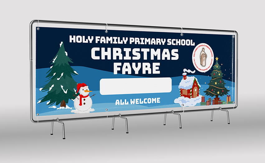 Christmas Event Banner – Design 1 – With Logo - Turbo Printz